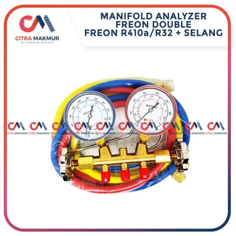 Jual Manifold Double Gauge Set R32 R410 Freon Refrigrant R 32 R 410a R410a di Seller Citra ...