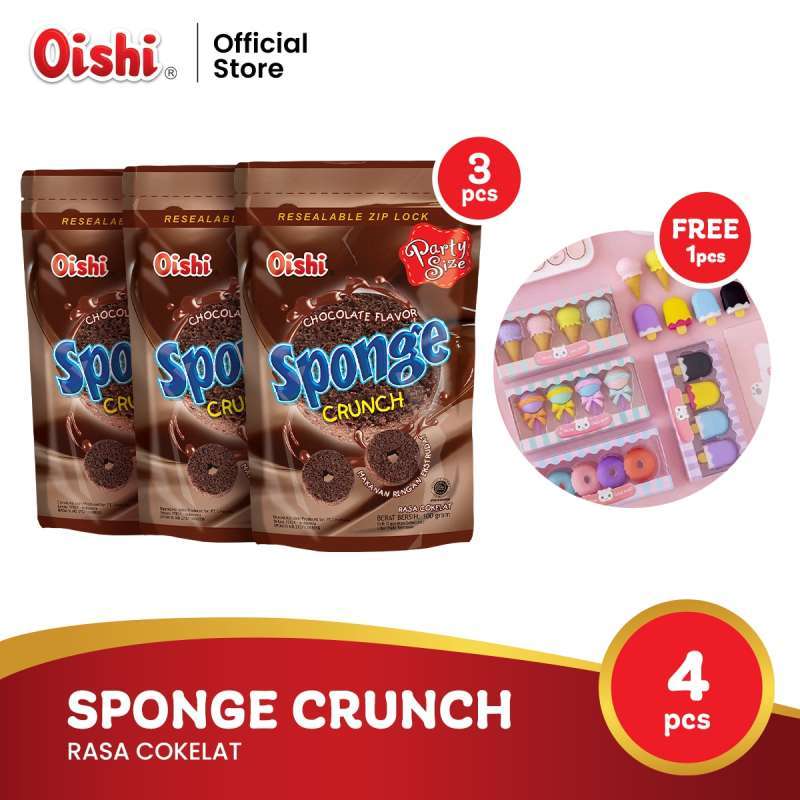 Jual Sponge Crunch Rasa Coklat - Multipack 3 pcs + Free Hadiah di ...