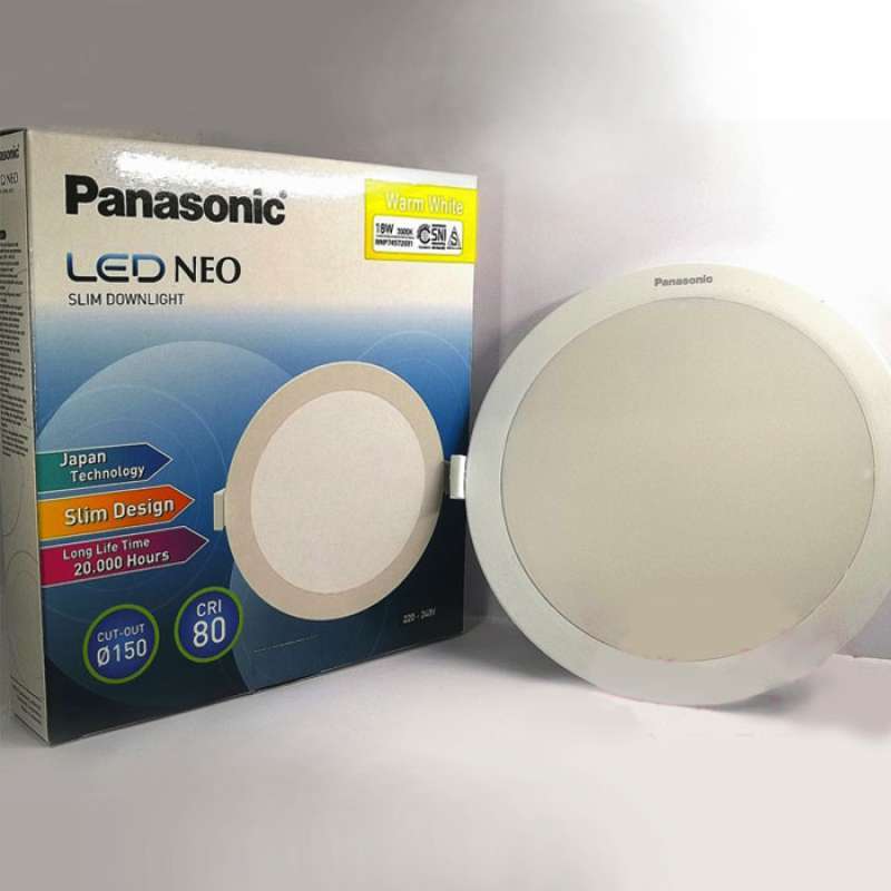 Jual Panasonic Downlight LED Neo Slim Inbow / Tanam 18 Watt Bulat di ...