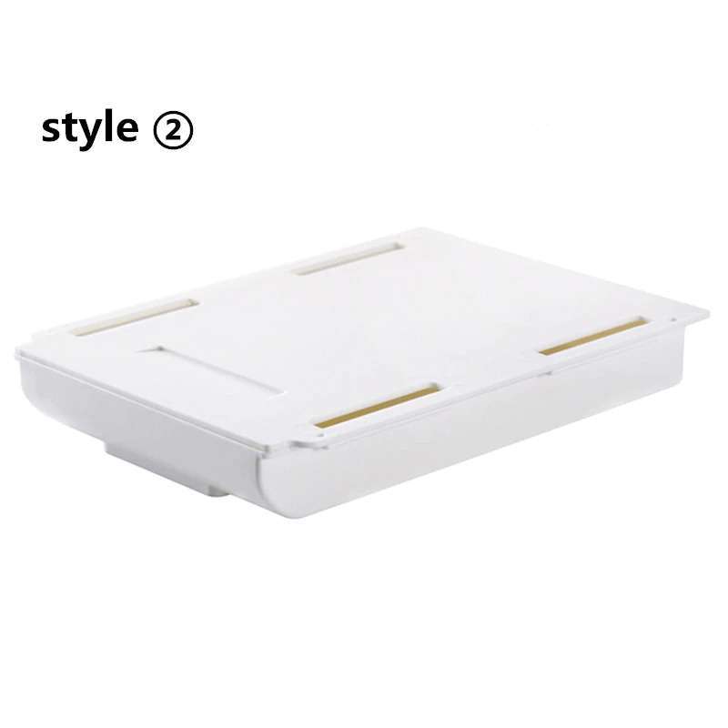 Promo Laci Meja Storage Box Case Desk Sticky Adhesive - White Diskon 1% ...