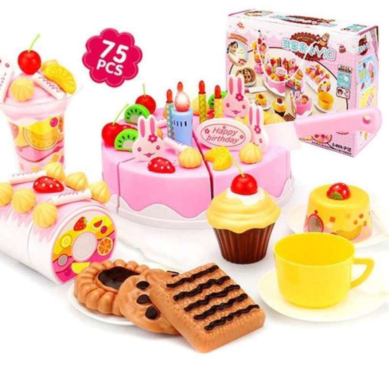 Promo Mainan Anak Diy Cake 75 Pcs Diskon 5% Di Seller Sunglow Store ...