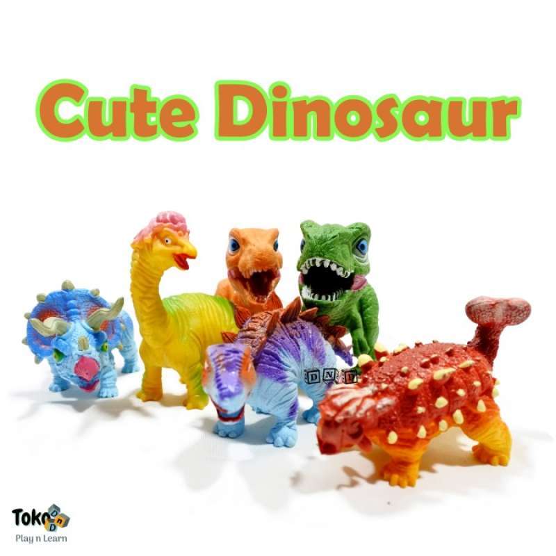 Jual Kado Mainan Anak Figure Cute Dinosaur Dino Isi 6 T-Rex Dinosaurus ...