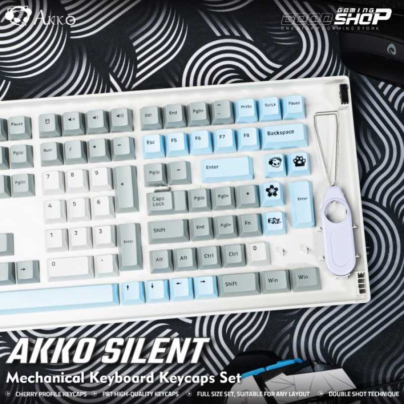 Jual Akko Silent Cherry Profile 177 Keycaps PBT Double Shot di Seller Cullen darrel - Pegadungan ...
