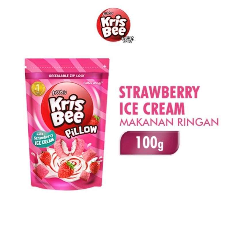 Jual Krisbee Pillow Makanan Ringan Rasa Strawberry Ice Cream 100gr di ...
