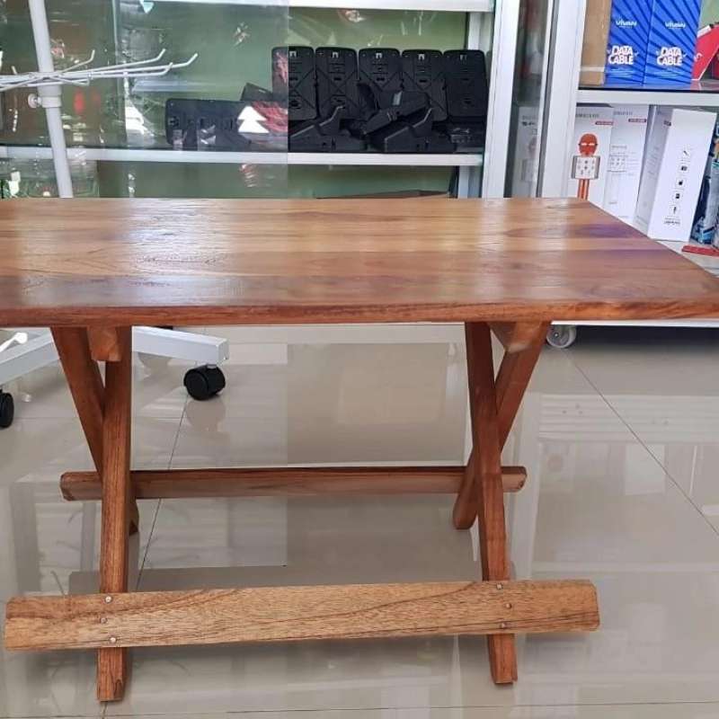 Jual 59 x38 x34cm Meja Portable Bahan KAYU JATI Meja Lipat Dampar Kayu ...