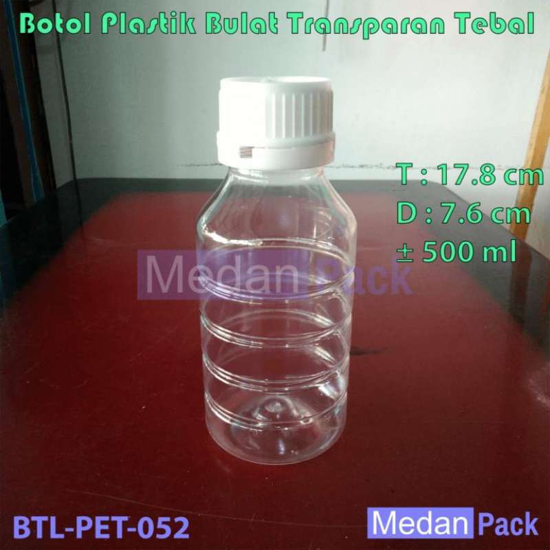 Jual Botol Plastik Bulat Tebal Natural AY 500 ml per 90 pcs di Seller ...