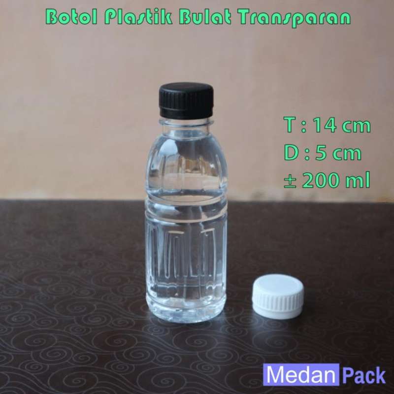 Jual Botol Plastik Bulat Transparan LL 200 ml per 270 pcs di Seller ...