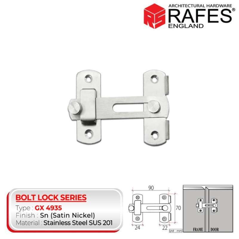 Jual GRENDEL PINTU SLIDING/SWING RAFES GX 4935 di Seller RAFES ...