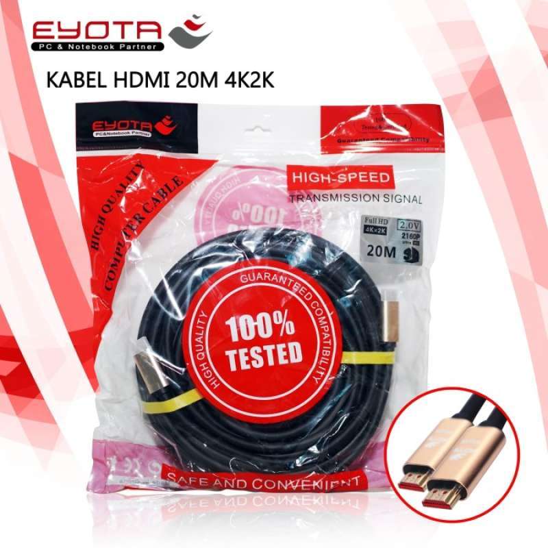 Promo Kabel Hdmi Eyota 20M 4Kx2K - Kabel Hdmi To Hdmi V2.0 Diskon 11% di Seller ALEXAMIRO STORE ...
