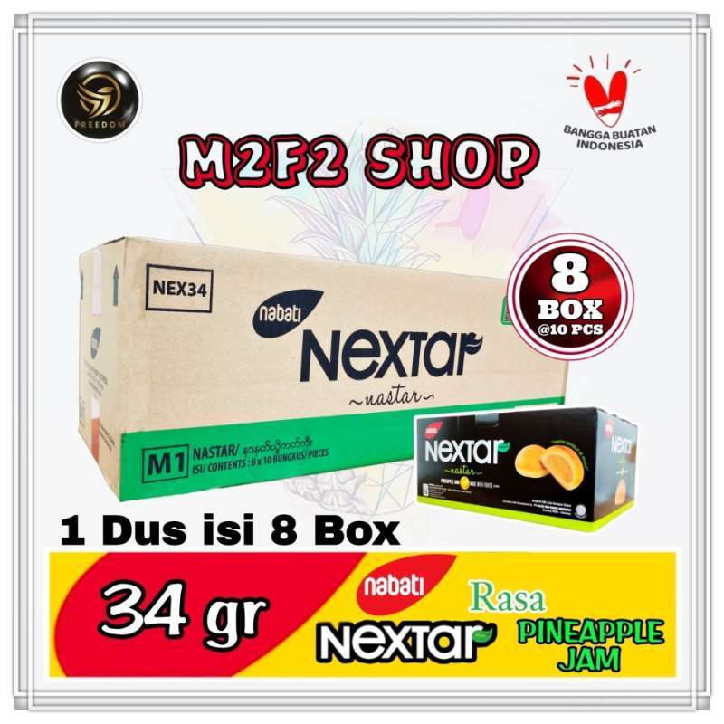 Jual Nabati Nextar Nastar Pineapple Jam | Biskuit Kue Nanas 34 gr ...