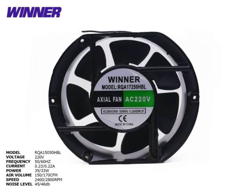 Promo Axial Fan Kipas Cooling Panel Oval 17 Cm Winner Diskon 10% di ...