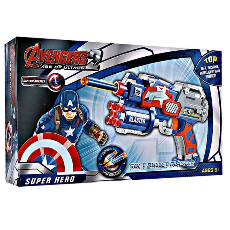 Promo Free Ongkir Soft Bullet Blaster Capt America | Avengers Diskon 26 ...