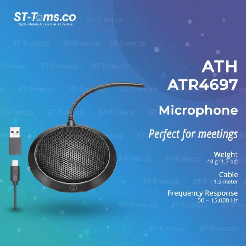 Jual Audio Technica Atr4697-Usb Omnidirectional Condenser Boundary Mic ... Jual Audio Technica Atr4697-Usb Omnidirectional Condenser Boundary Mic ...