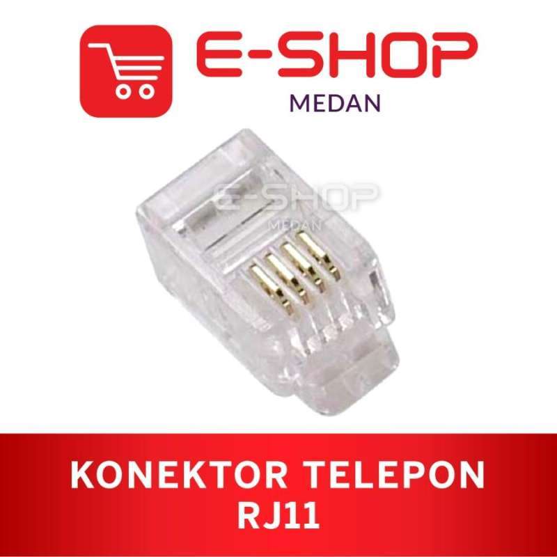 Jual KONEKTOR TELEPON RJ11 RJ-11 6P4C TELEPHONE MODULAR PLUG 4 PIN di ...
