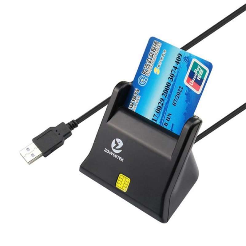 Jual Ori Zoweetek ZW - 12026 - 3 EMV USB Smart Card Reader Writer di ...