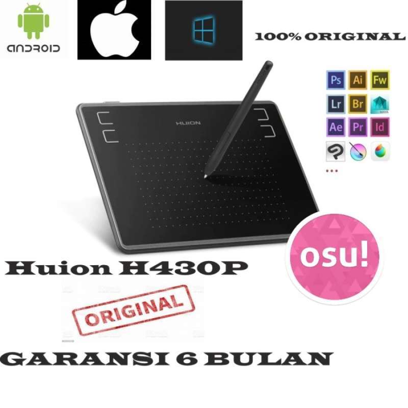 Jual Drawing Tablet Digital HUION H430P Pad OSU Gaming Micro USB C ...