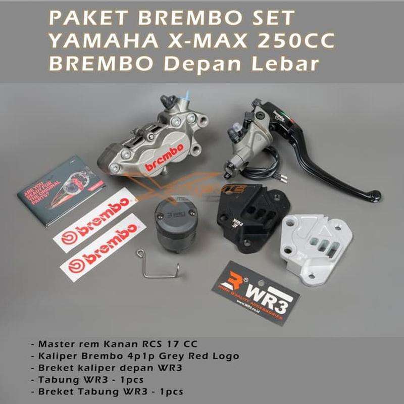 Jual Paket Brembo Set Depan Yamaha Xmax 250 Disc Lebar 300mm Brembo ...