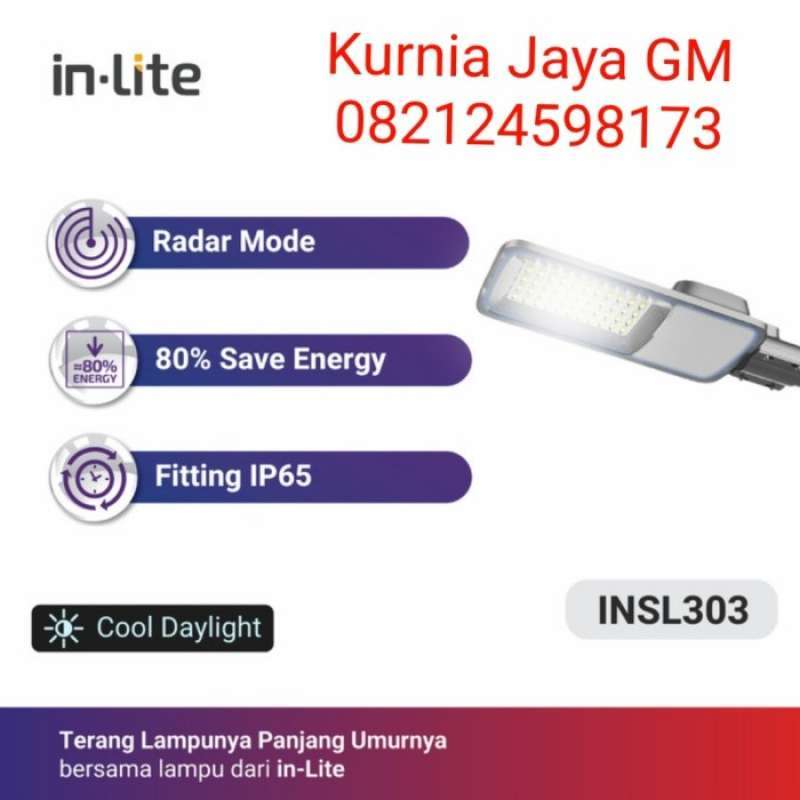 Promo Inlite Pju Solar Street Light Led 12watt 20watt Insl303 Lampu ...