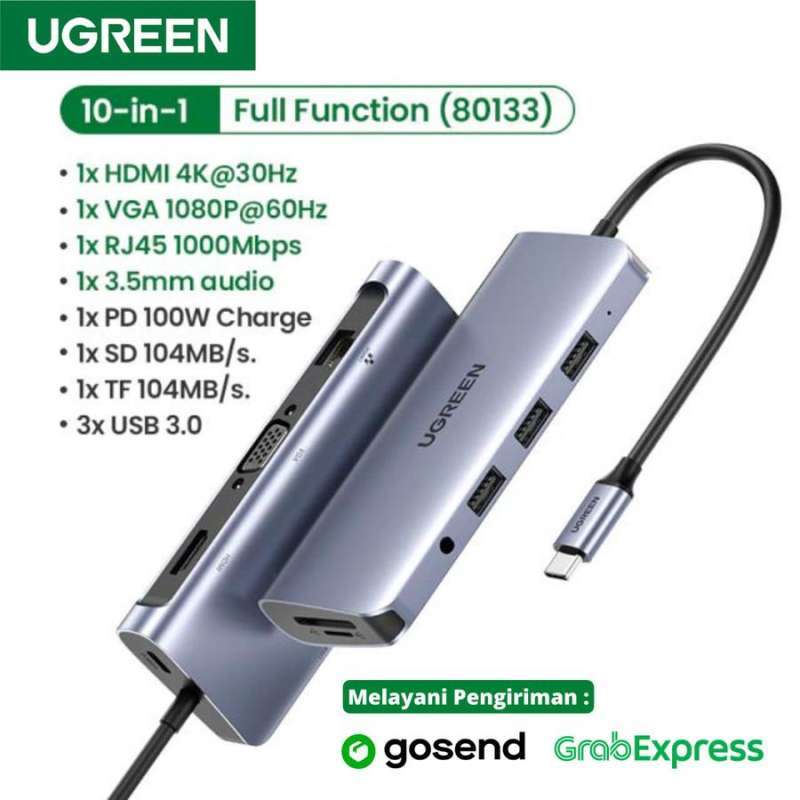 Jual Ugreen Usb C Multifunction 10 In 1 Adapter Usb C Hub 80133 - Cm179 ... Jual Ugreen Usb C Multifunction 10 In 1 Adapter Usb C Hub 80133 - Cm179 ...