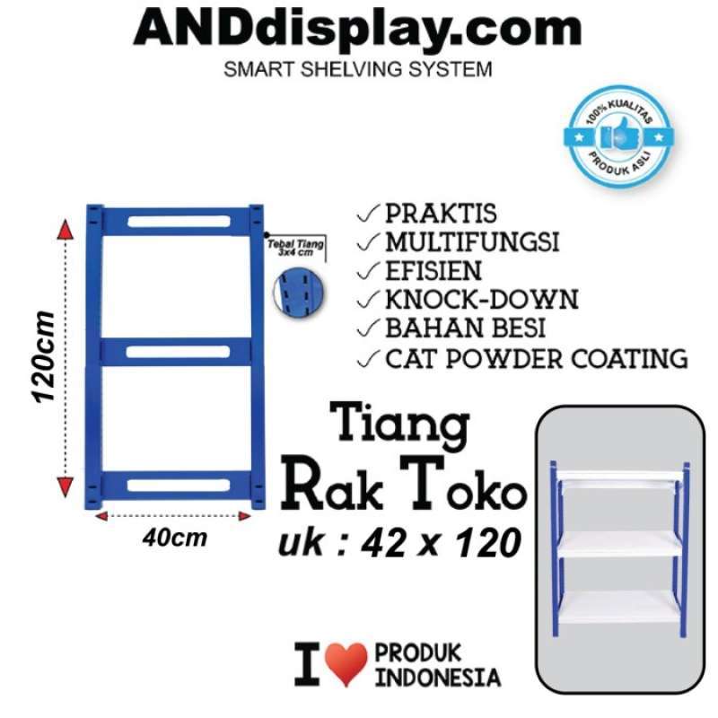 Jual Premium Tiang Rak Toko T.120cm X L.42cm Rak Gudang Besi ...