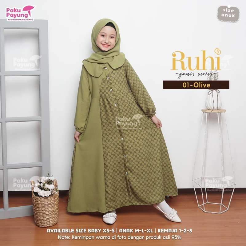 Jual Gamis Paku Payung Original Dan Bergaransi Ruhi Series Gamis Anak ...