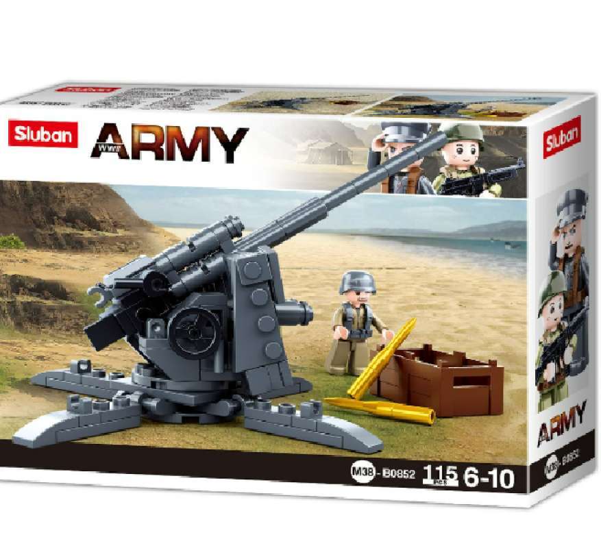 Promo Sluban Bricks Army Meriam WWII-German 88 MM Flak Anti-Tank Gun ...