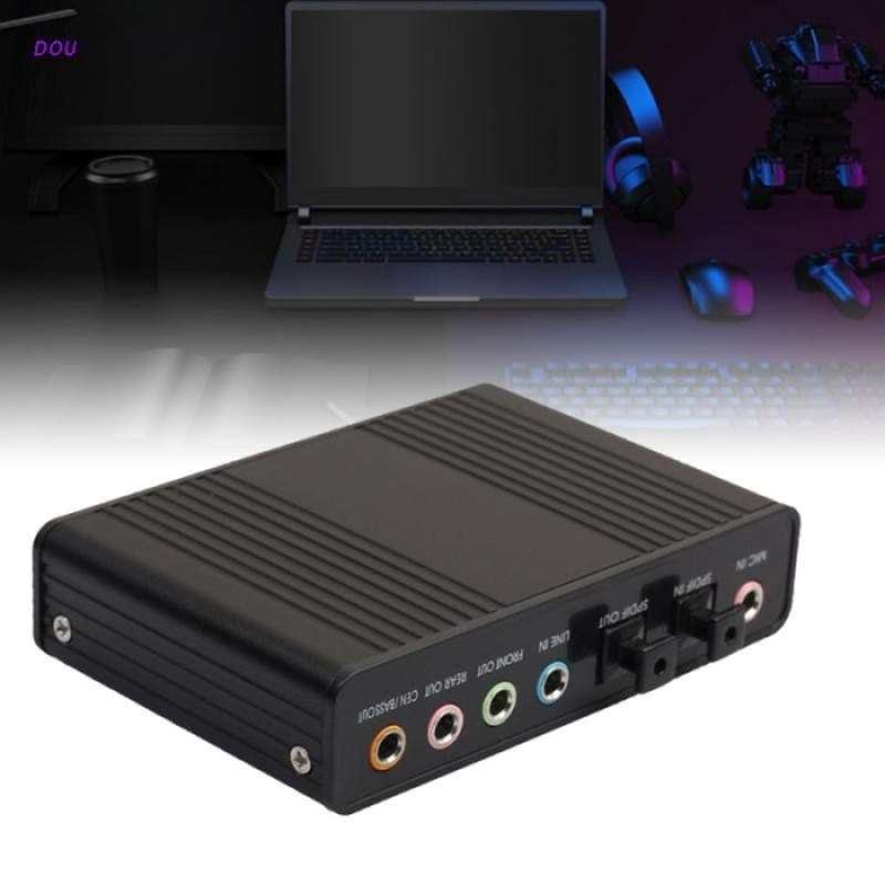 Jual BO516 Dou Sound Card Eksterl Usb 6 Channel 5.1 Untuk Headphone Mic ...