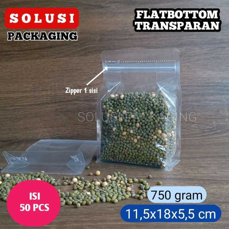 Jual Isi 50 Pcs Flat Bottom Transparan 750gr Fb Lightpack Kpack Kemasan ...