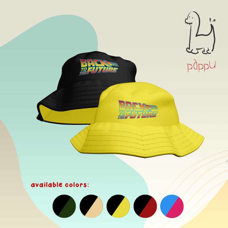 Jual T/52 Topi Bucket Hat Anak 2 Warna Back to the Future Baby Kids ...