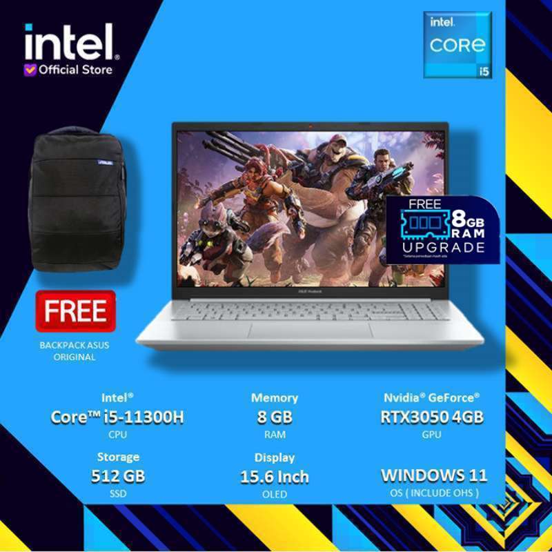 Jual ASUS VivoBook Pro 15 K3500PC-OLED559 CI5-11300H/16GB/512GB/RTX3050 ...
