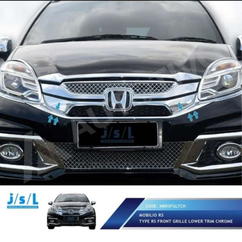 Jual New Honda Mobilio 2017 List Grill Depan/Front Grille Lower Trim ...
