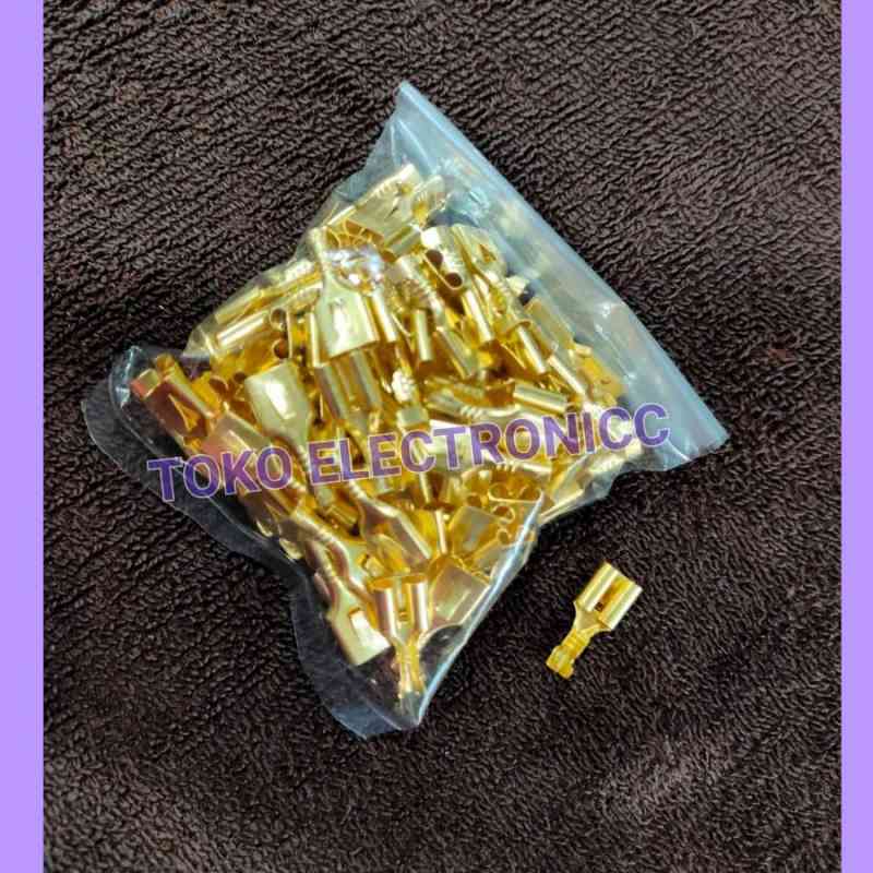 Jual Skun Kabel Female Connector Wire Cucuk 6.6mm di Seller Toko ...
