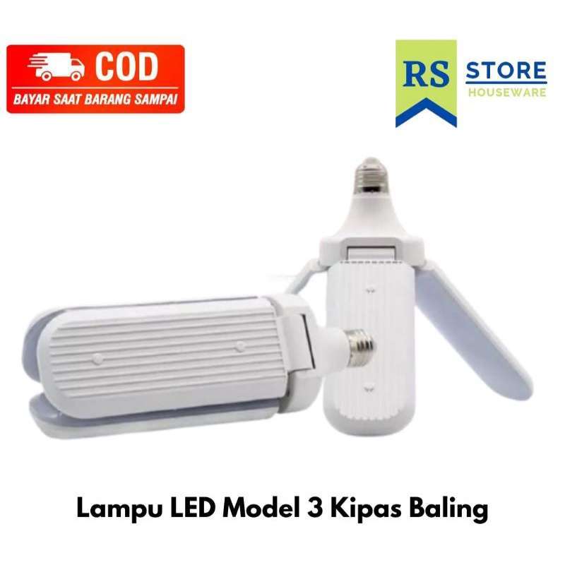 Jual Lampu Bohlam Led Model 3 Kipas Baling/led Foldable Fan Kipas Angin ...
