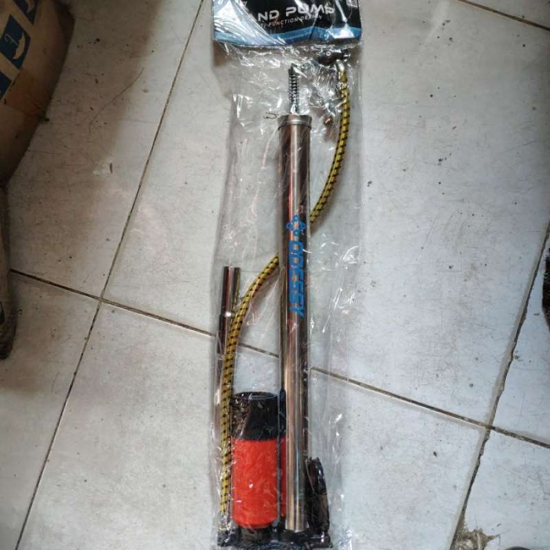 Jual Floor Pump Pompa Sepeda/Motor Tabung Besi Odessy Max 100 Psi di ...