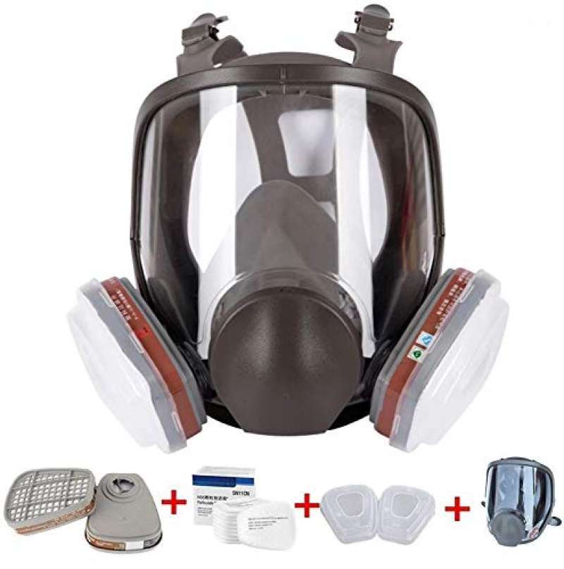 Promo 15in1 Full Face Respirator Reusable,Full Face Wide Field of View ...