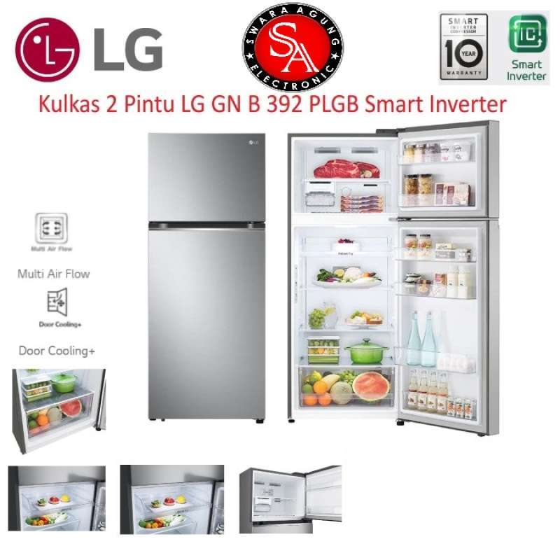 Promo LG GN-B392PLGB Kulkas 2 Pintu Inverter - GNB392PLGB - B 392 PLGB (Khusus Daerah Medan ...