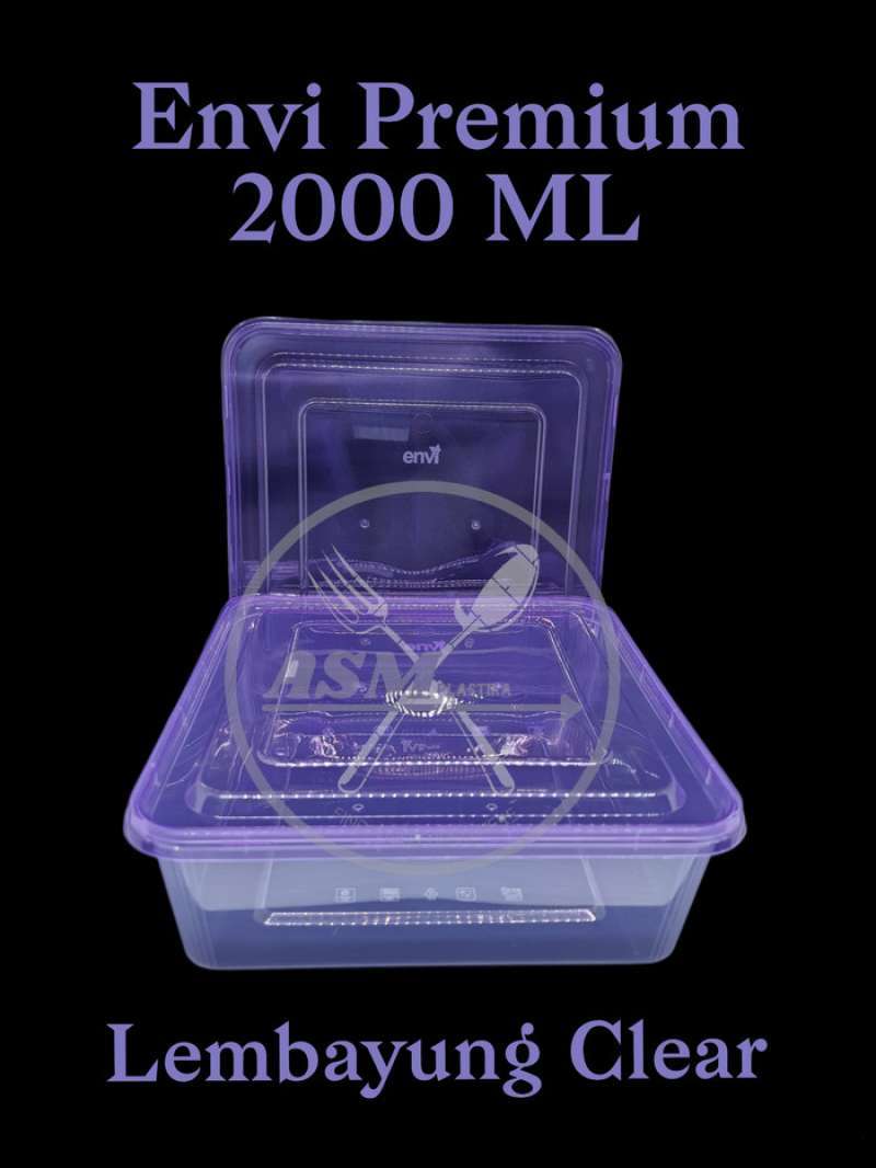 Jual Thinwall Envi Ukuran 2000Ml Food Container Lentur Dan Tahan Pecah ...