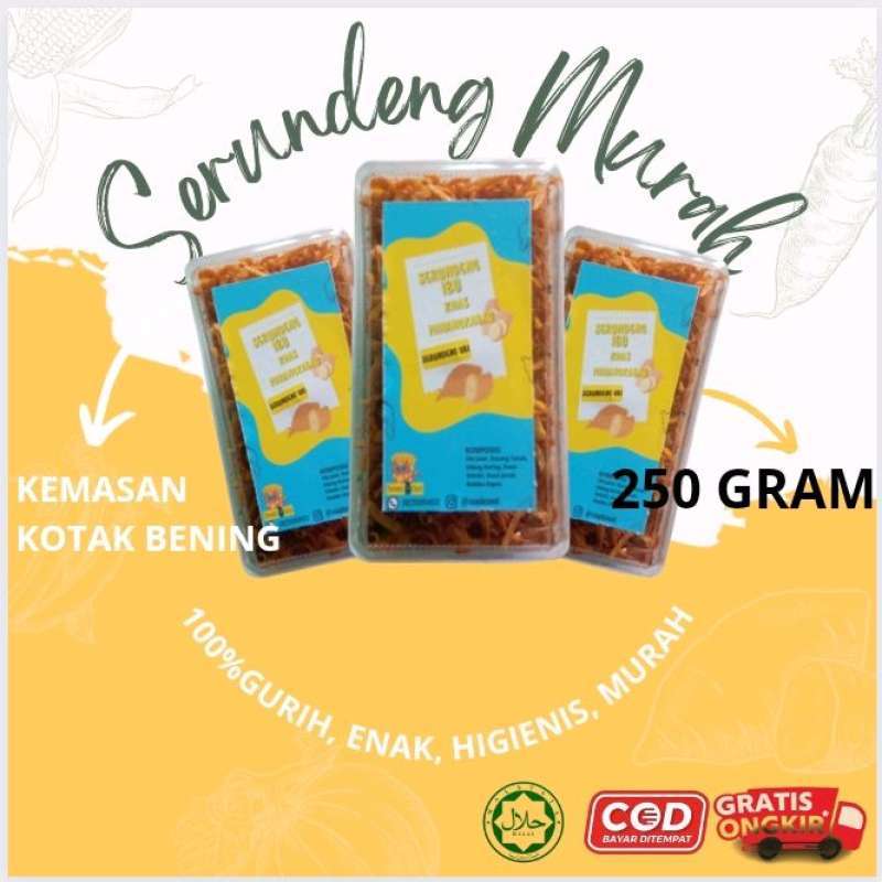 Jual SERUNDENG IBU 250 GRAM KHAS MINANG KEMASAN KOTAK BENING MURAH di ...