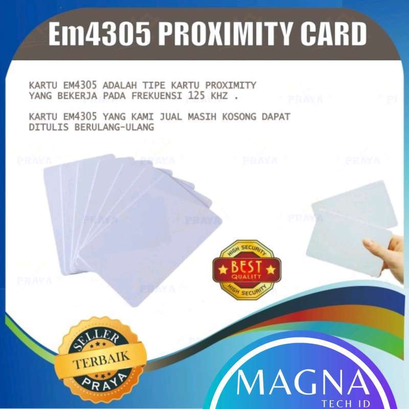 Jual (ISI 5 KARTU) RFID 125KHz EM4305 Proximity Write Rewriteable Card ...