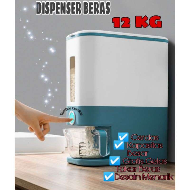 Jual Dispenser Beras Inovasi Cerdas Tempat Beras 12kg Rice Dispenser ...
