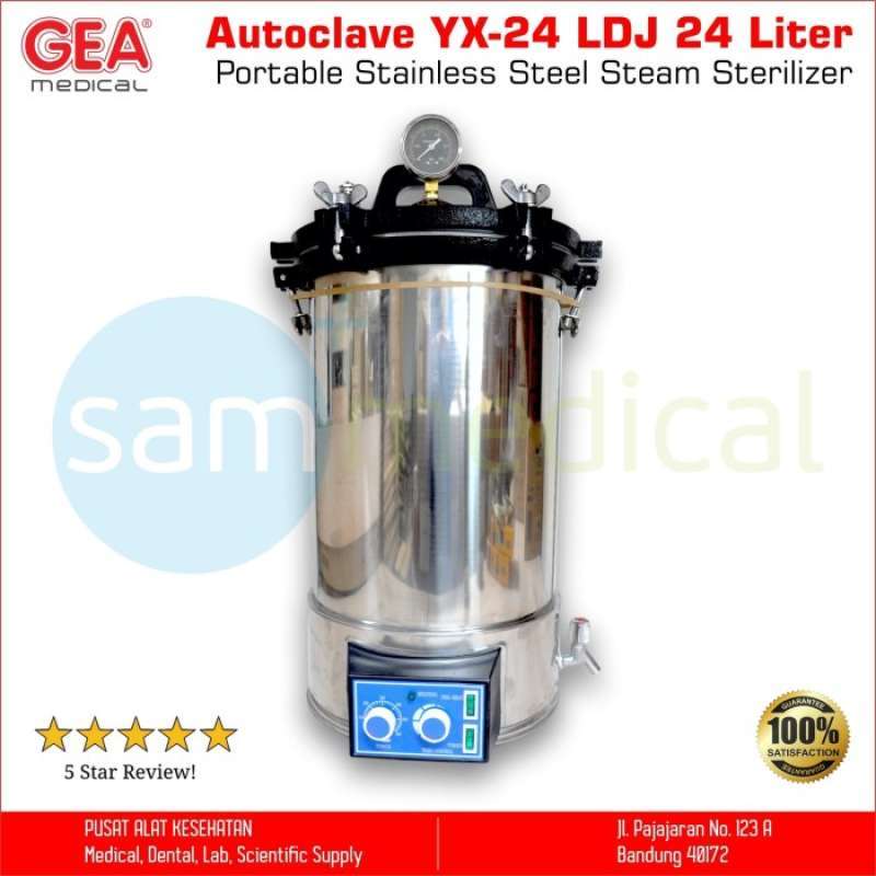 Jual Gea Autoclave Atau Steam Sterilizer Ss Electric Timer 24 Liter Yx ...