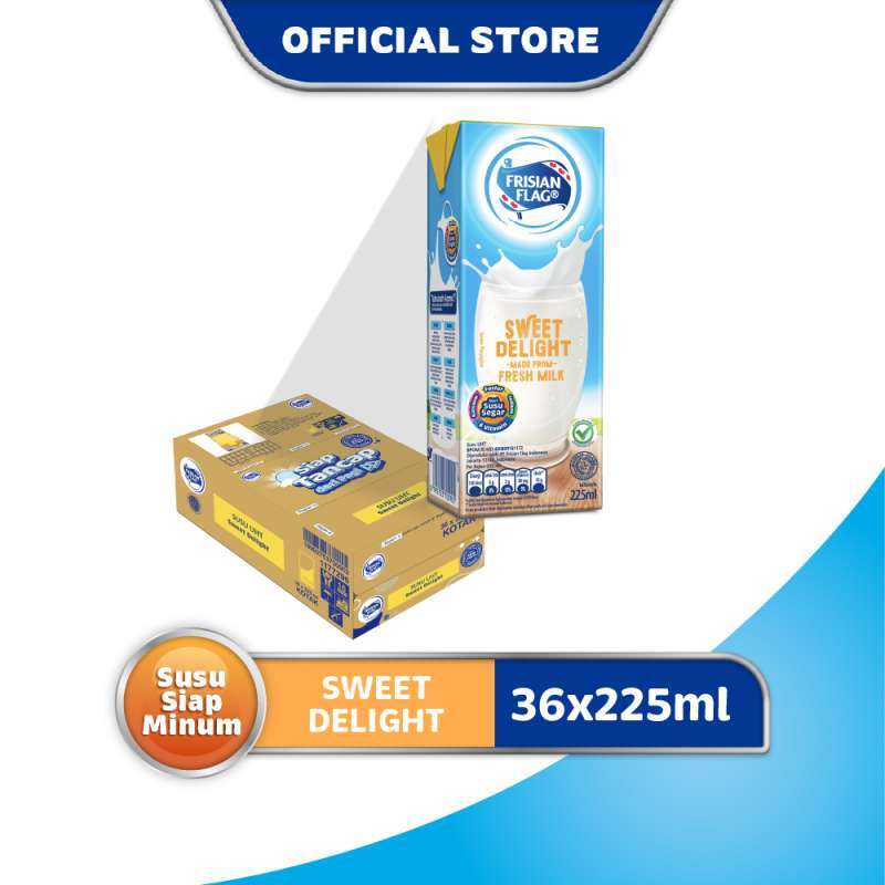 Jual Frisian Flag Sweet Delight Susu UHT [225 mL] x 36 pcs di Seller Frisian Flag Beverage Store ...