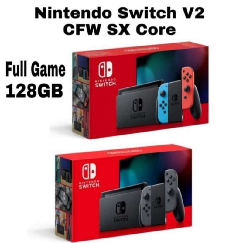 Jual Nintendo Switch V2 Original Cfw Neon Grey Full Game Di Seller