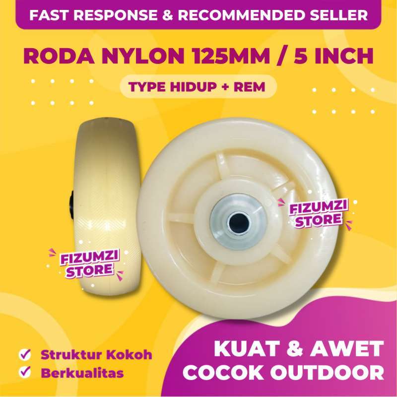 Promo Roda Nylon 5 Roda Saja, Roda Trolley Nilon Wheel Only, Roda Nylon ...