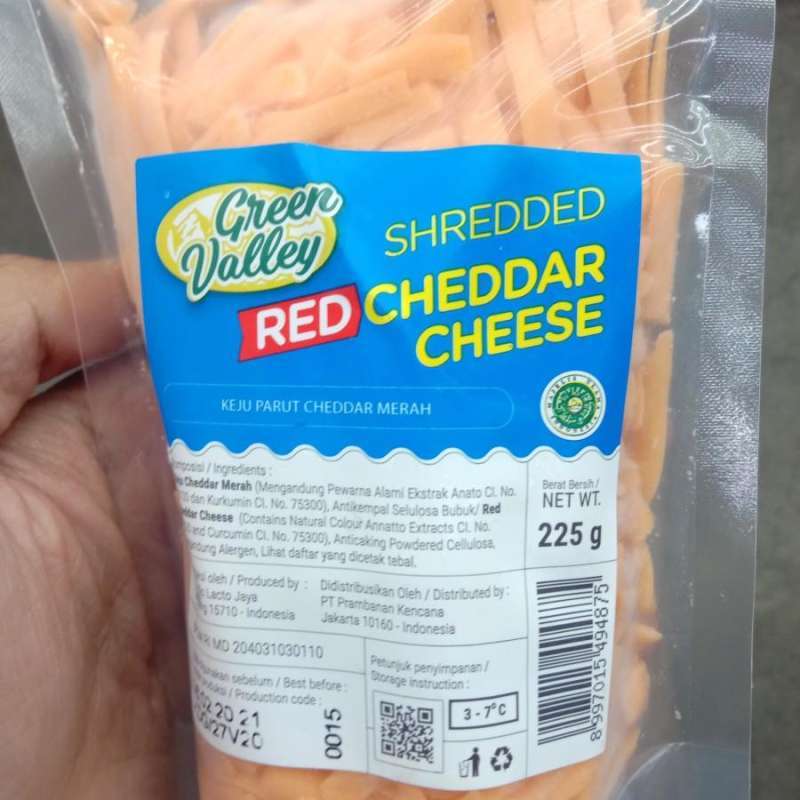 Jual red cheddar cheese shredded/green valley 225 gr di Seller Classy's ...