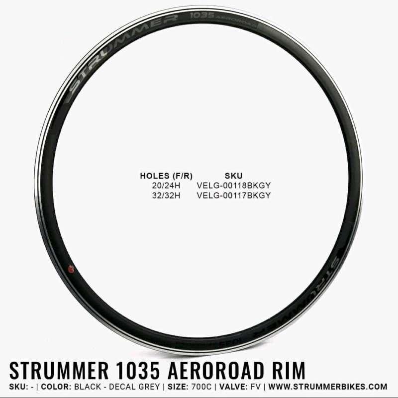 Jual Velg Rim Balap Roadbike Strummer Aeroroad 700c 32h Cnc Ubrake Di ...