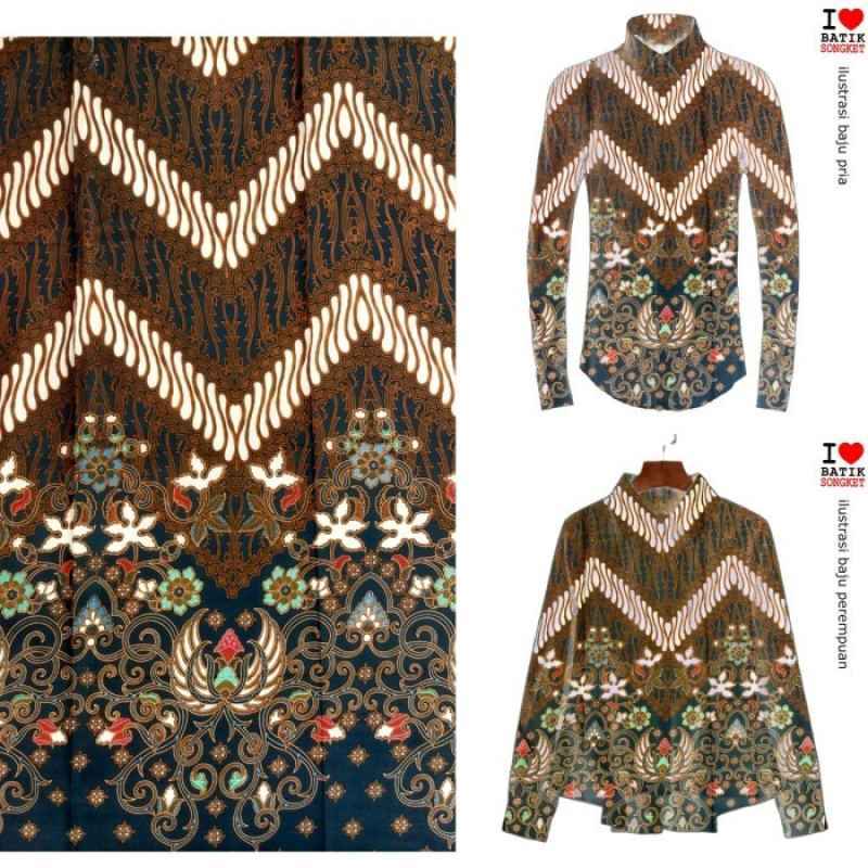 Promo Katun Iwan Tirta Print Kombinasi Motif 1 Bahan Kain Batik Solo
