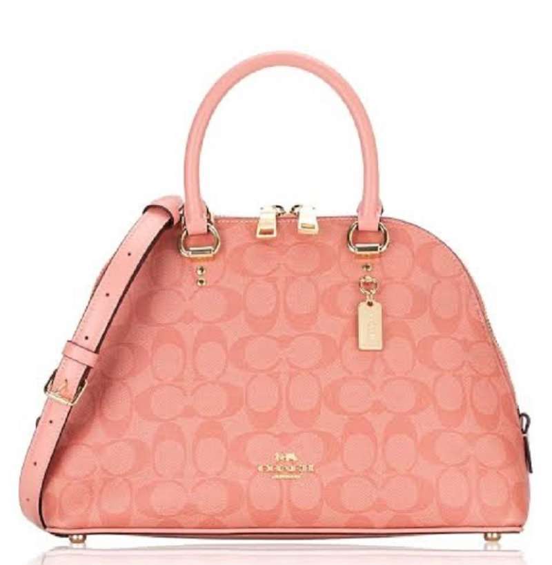Jual Coach Katy Satchel In Signature Canvas - Pink di Seller ...