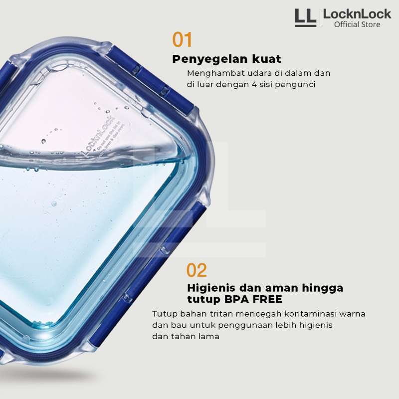 Promo LocknLock Top Class Oven Glass Kedap Air dan Udara Rectangular ...