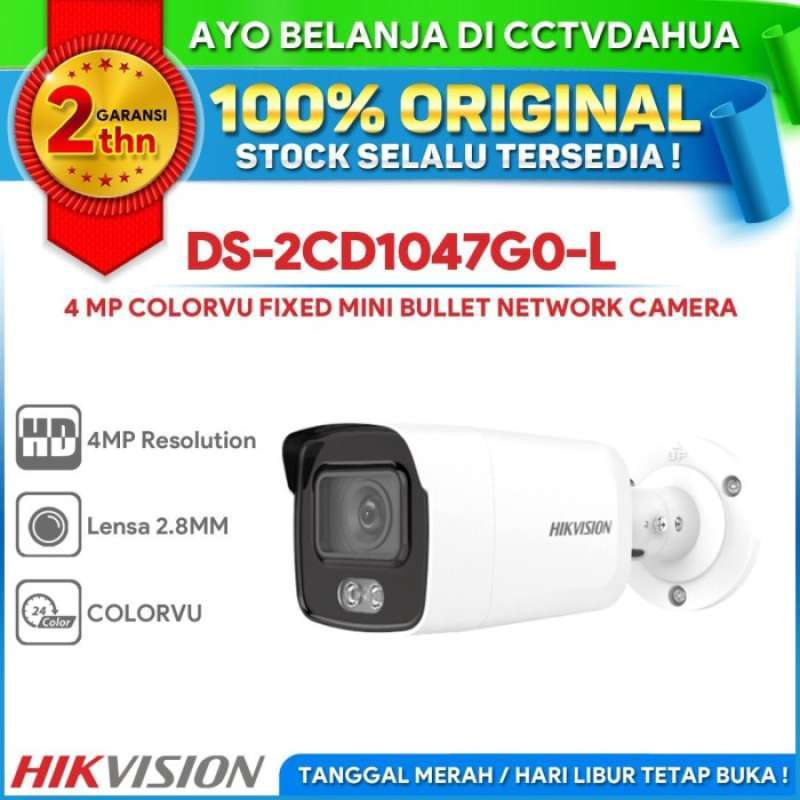 Jual Hikvision Ds-2Cd1047G0-L 4Mp Colorvu Lite Fixed Bullet Network Camera di Seller Yasmin ...